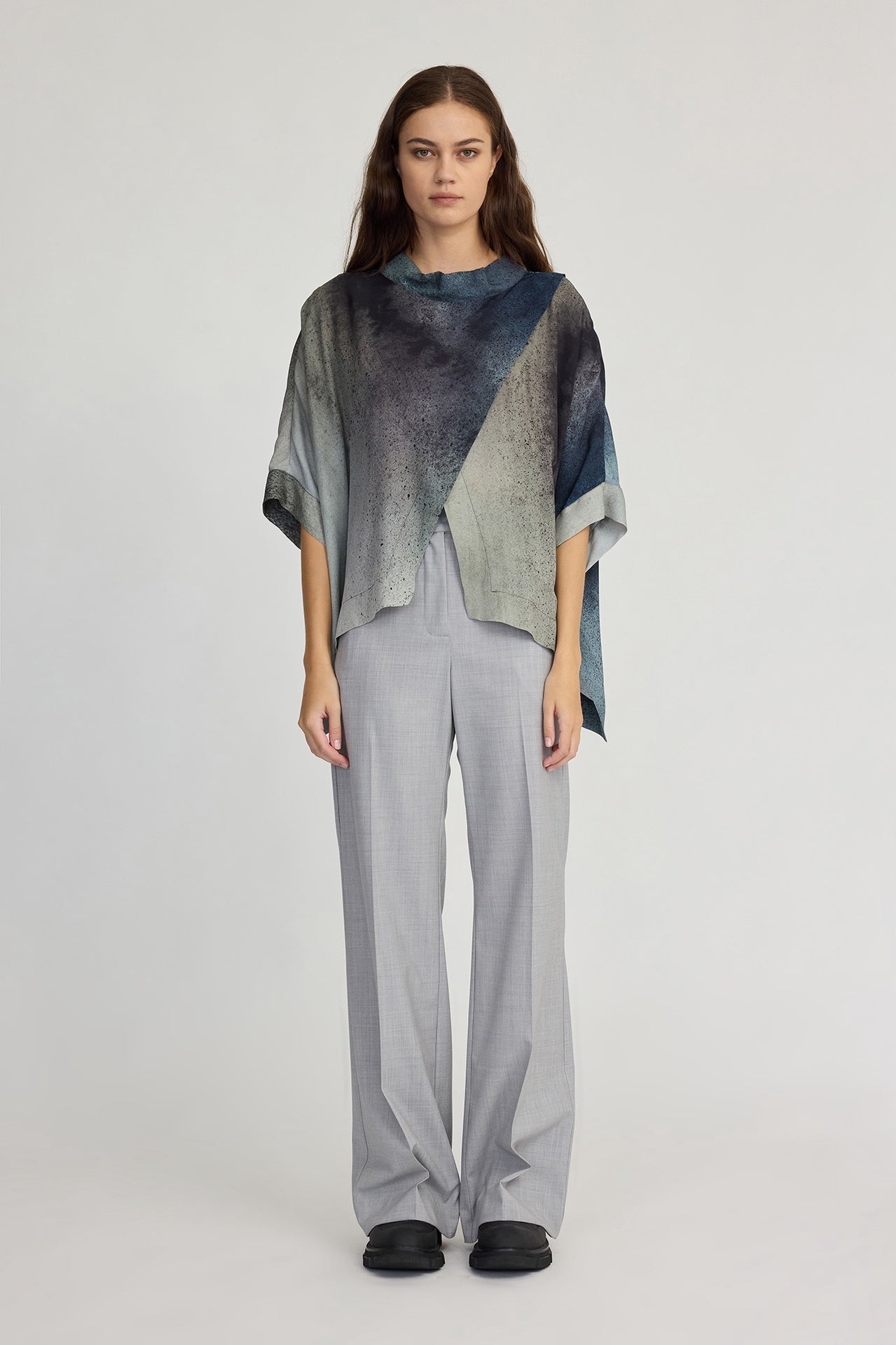 Vortex Top - Wind Particle Print in Print - Taylor