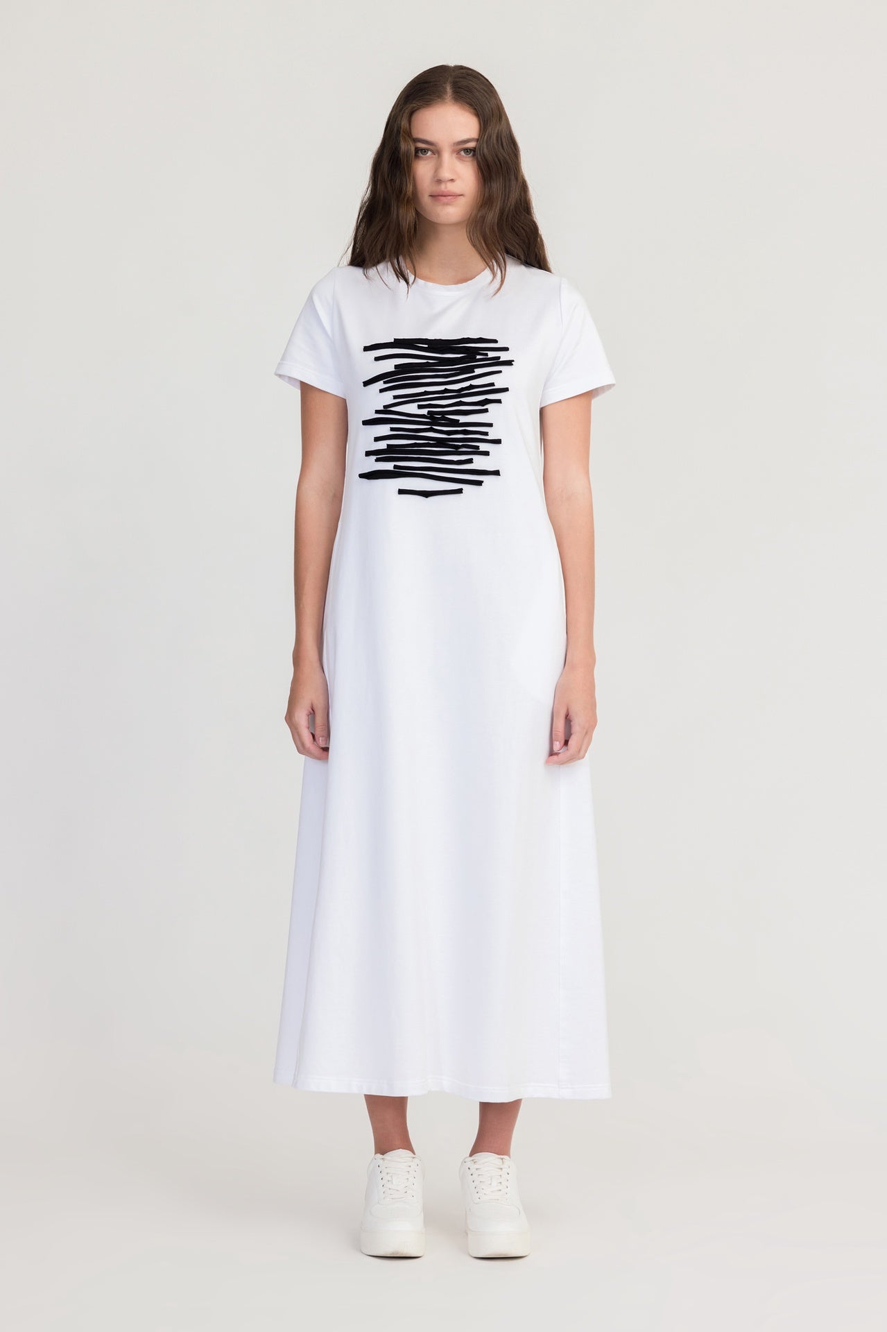 Strand Dress - Ivory/black in Ivory - Taylor